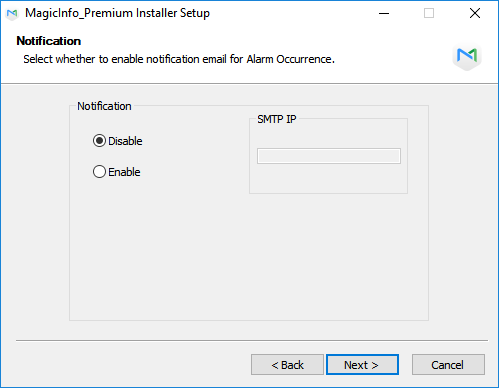 설치하기 - MagicINFO Server 8 - Global Site