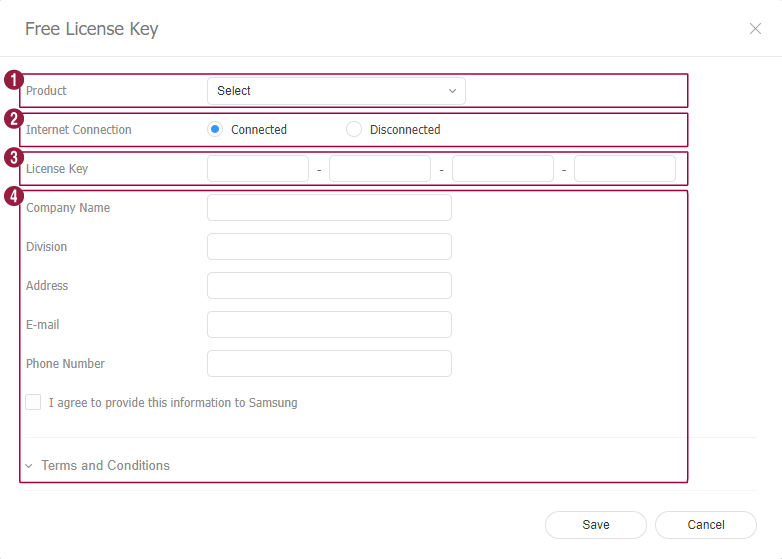 제품 라이선스 인증 받기 - MagicINFO RM Server - Global Site