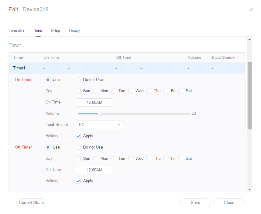 장치 정보 수정하기 - MagicINFO RM Server - Global Site