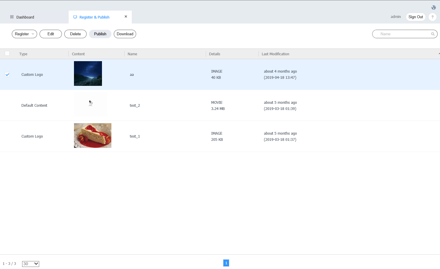 사용자 로고 및 기본 콘텐츠 설정하기 - MagicINFO RM Server - Global Site