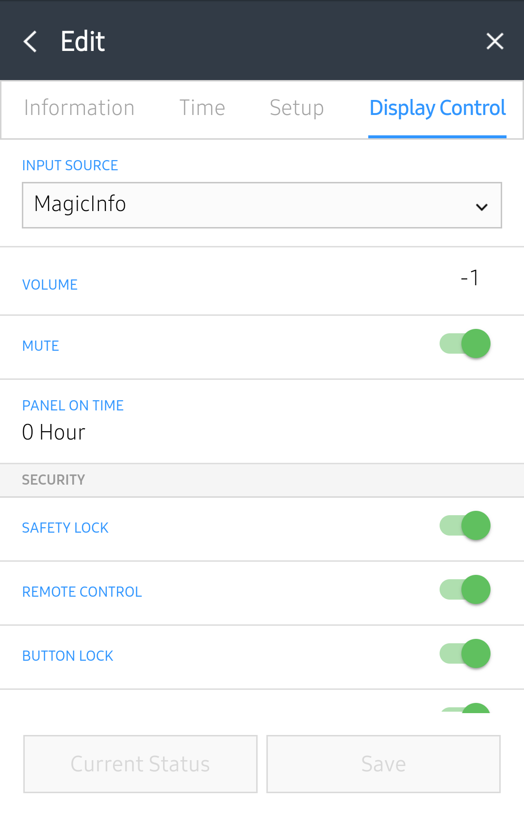 장치 정보 관리하기 - MagicINFO Server - Global Site